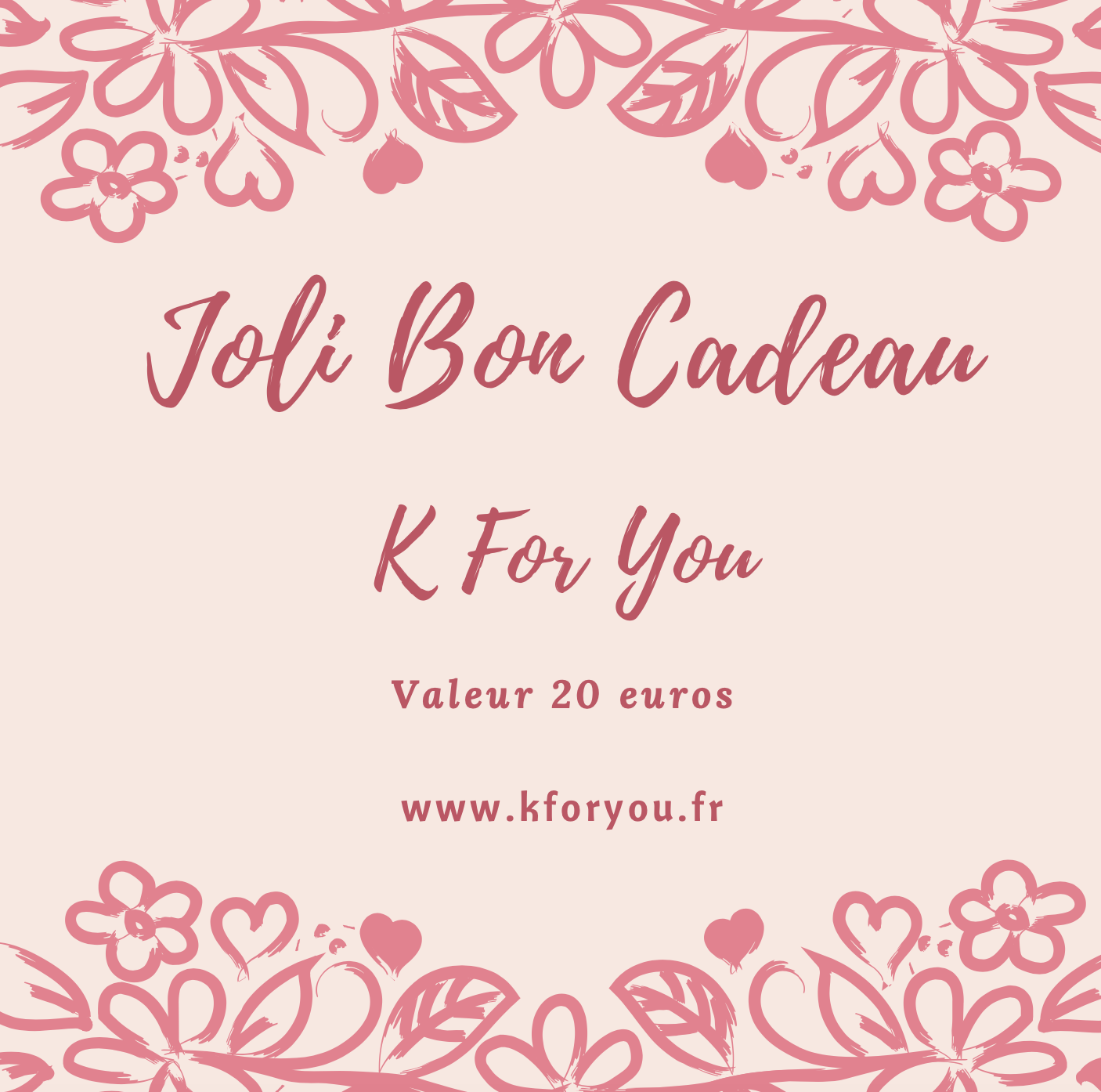 Joli bon cadeau - kforyou